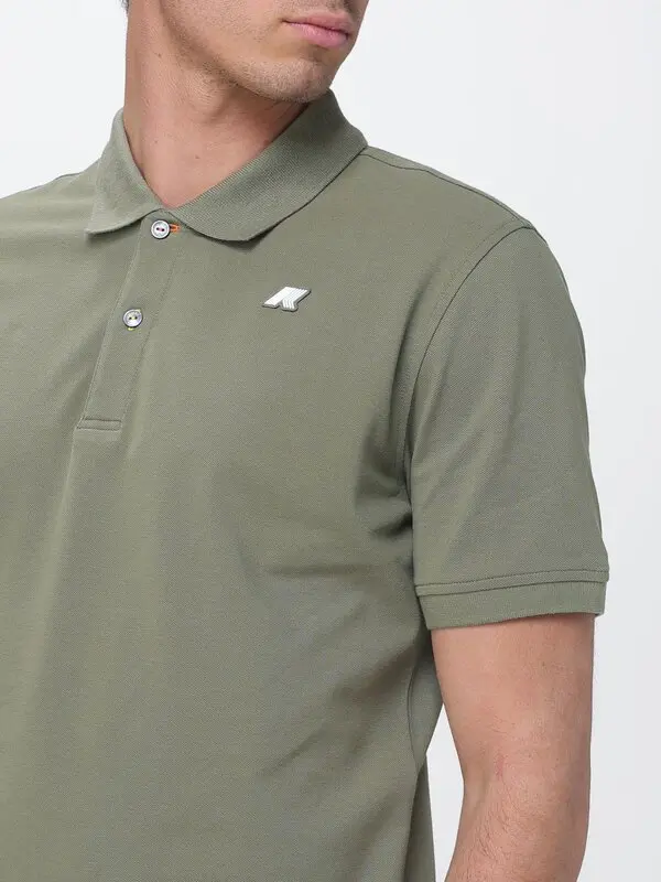 K-WAY Cotton Polo Shirt With Logo - Green