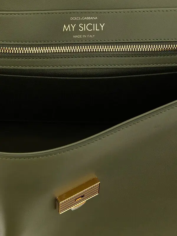 Dolce & Gabbana My Sicily Maxi Plongé Leather Bag
