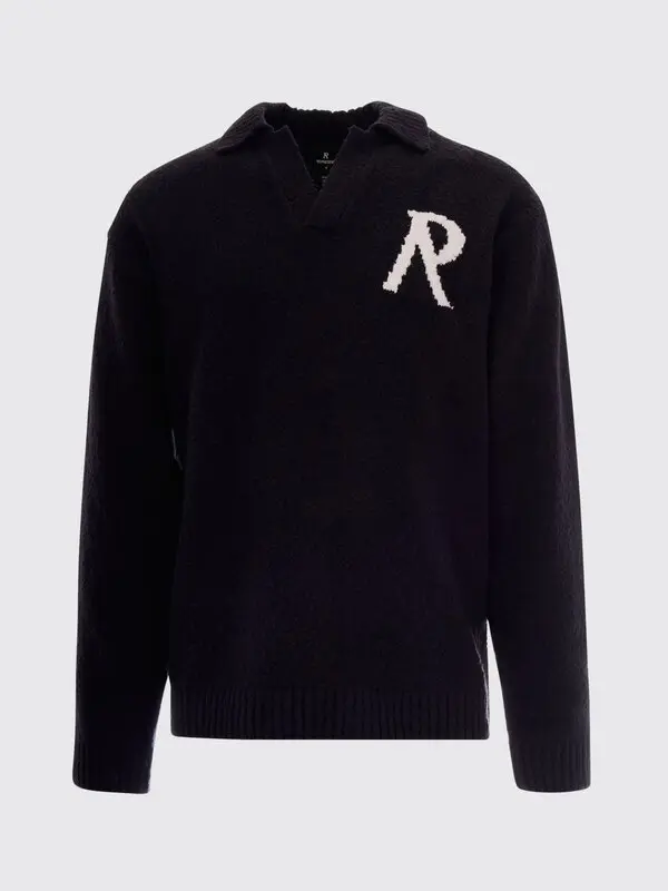 REPRESENT Cotton Knit Polo Shirt With Logo - Black