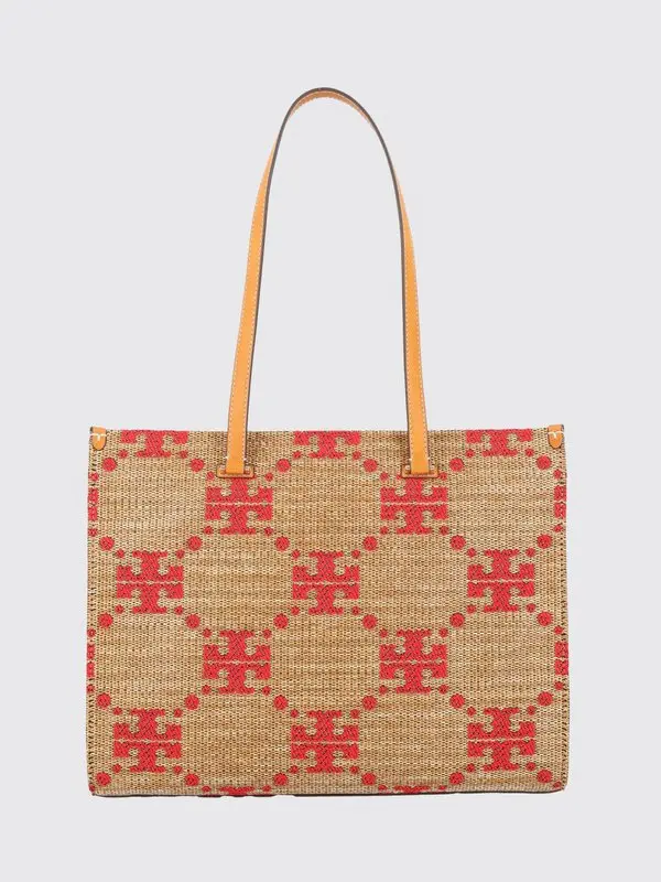 Tory Burch T Monogram Raffia Shoulder Bag