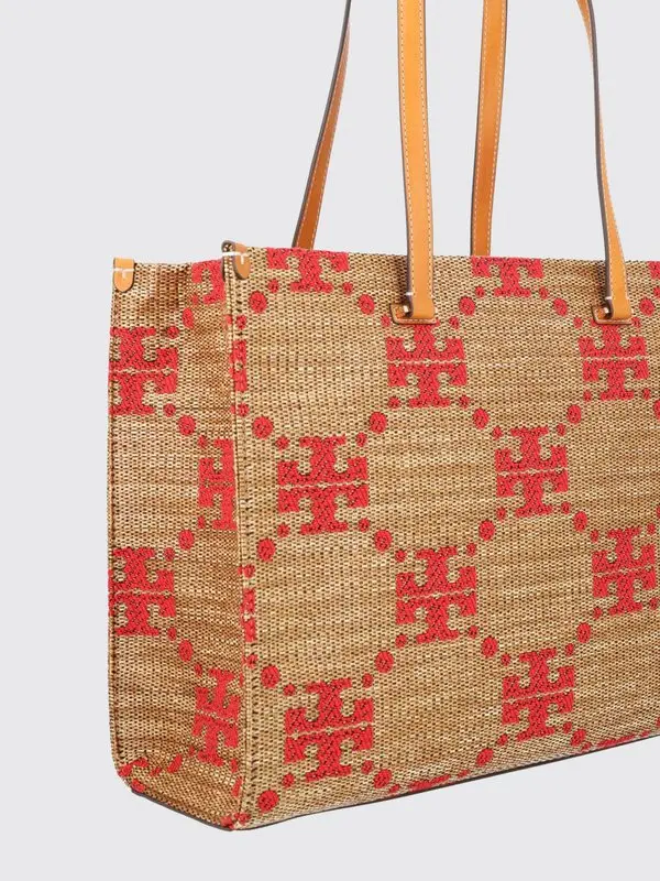 Tory Burch T Monogram Raffia Shoulder Bag