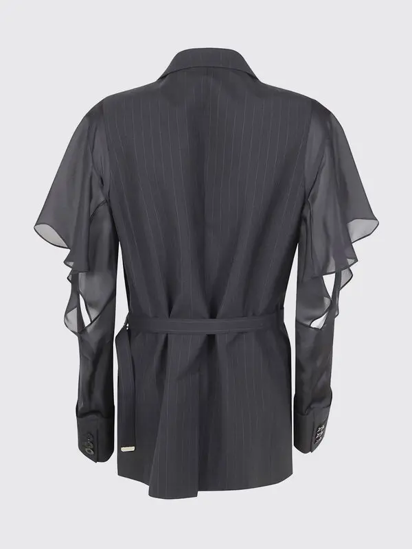 Sacai Pinstriped Wool Blend Blazer