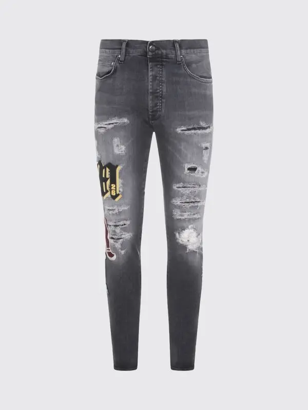 Amiri Distressed Skinny Jeans With Embellishments