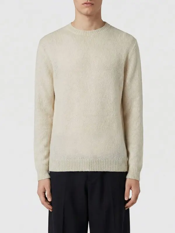 Avant Toi Linen Crew Neck Sweater - Yellow