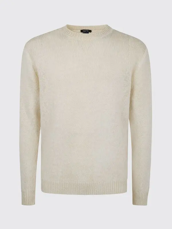 Avant Toi Linen Crew Neck Sweater - Yellow