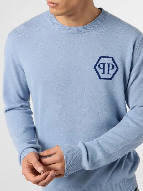 Philipp Plein Pp Cashmere Crew Neck Sweater - Turquoise