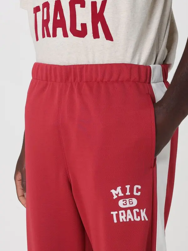 Champion Cotton Blend Jogging Pants With Elasticated Waist And Pockets - Red