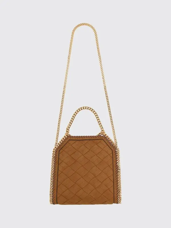 Stella McCartney Falabella Woven Faux-suede Handbag - Brown