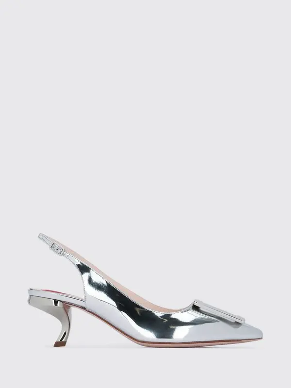ROGER VIVIER Virgule Laminated Patent Leather Slingback