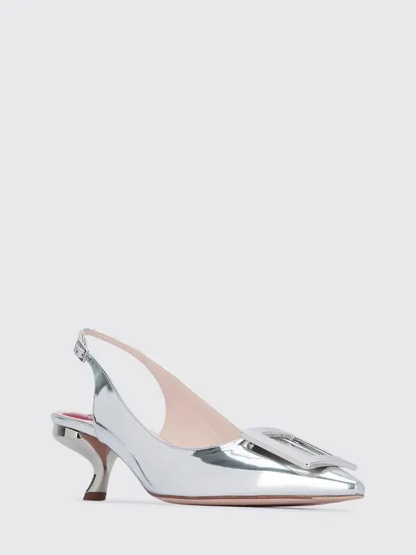 ROGER VIVIER Virgule Laminated Patent Leather Slingback