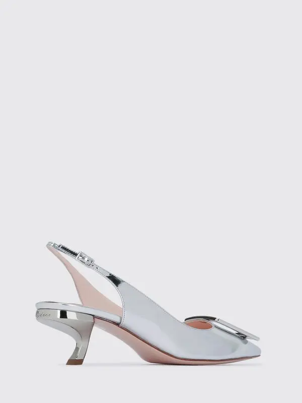 ROGER VIVIER Virgule Laminated Patent Leather Slingback