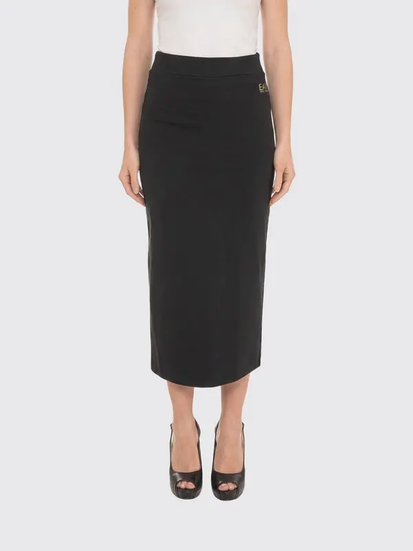 EA7 Midi Pencil Skirt With Logo Detail