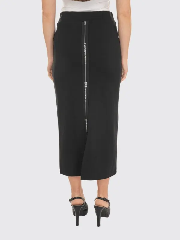 EA7 Midi Pencil Skirt With Logo Detail