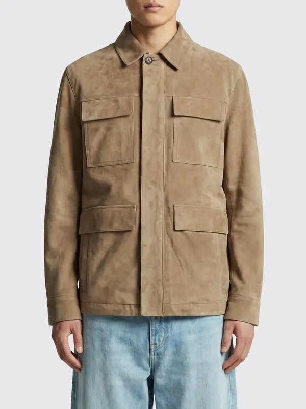 YVES SALOMON Suede Overshirt