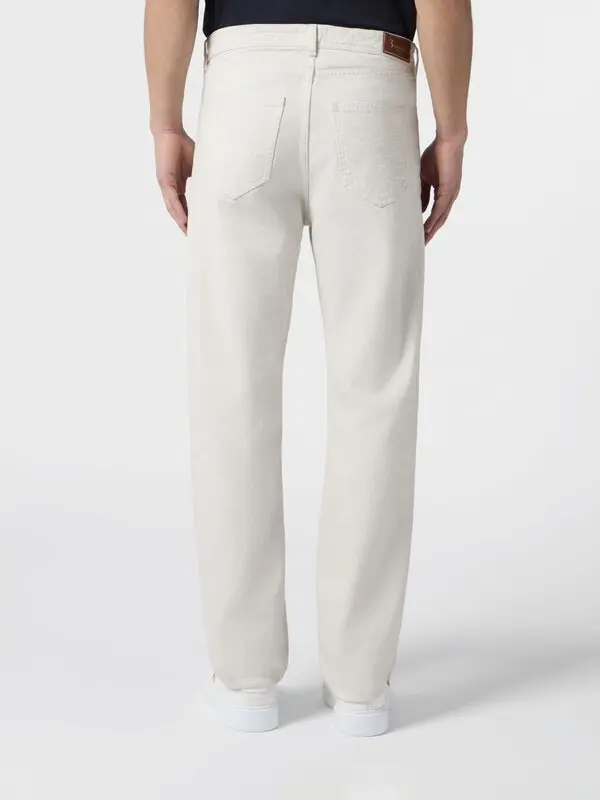 BILLIONAIRE Straight-fit Monogram Logo Denim Jeans - Beige