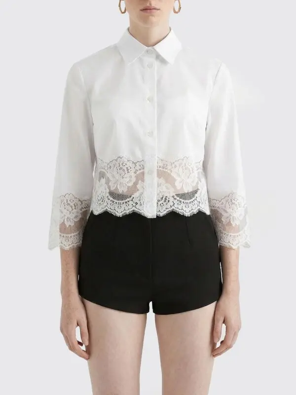 Dolce & Gabbana Cotton Blend Cropped Shirt