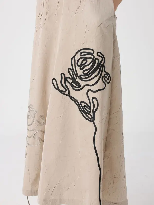 Liviana Conti Strapless Midi Dress With Floral Print