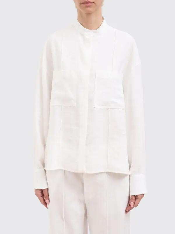 DONDUP Viscose Blend Shirt - Milk
