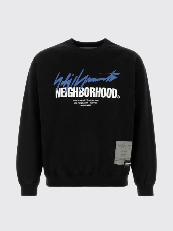 Yohji Yamamoto X Neighborhood Printed Cotton Sweatshirt - Black