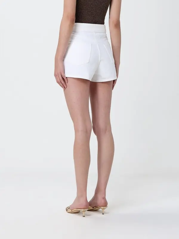 TWINSET High-waisted Belted Cotton Shorts