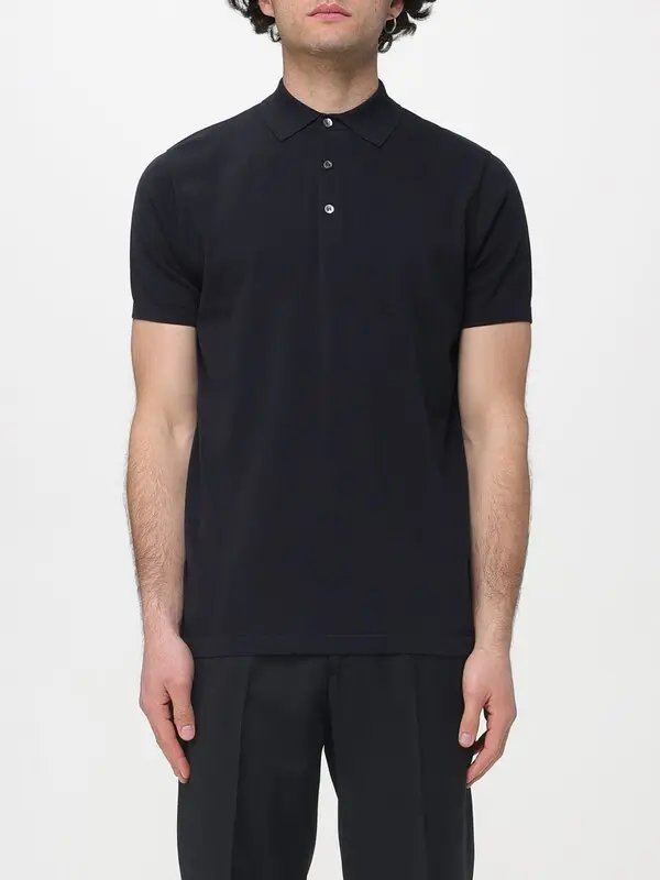 Aspesi Cotton Knit Polo Shirt - Black