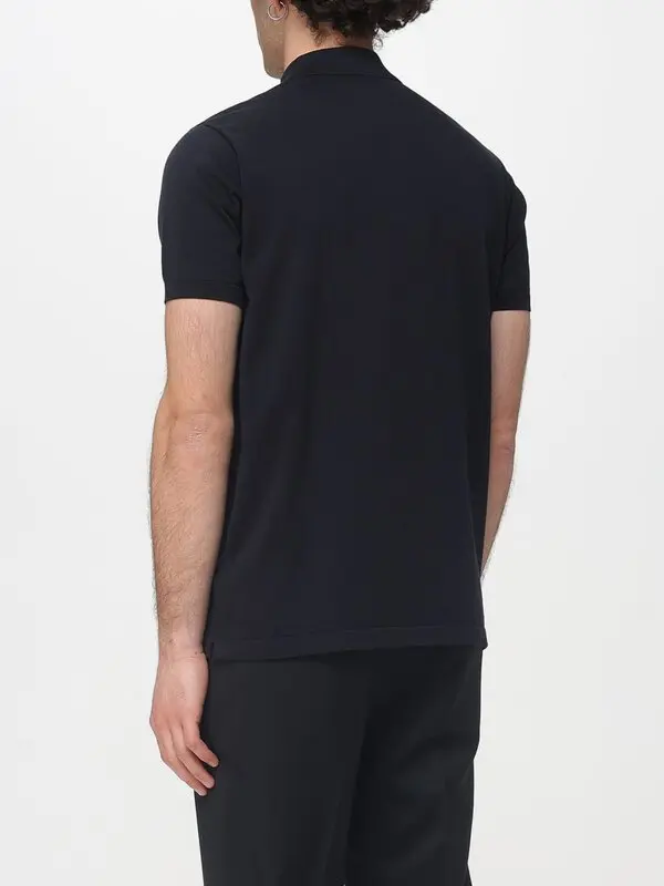 Aspesi Cotton Knit Polo Shirt - Black