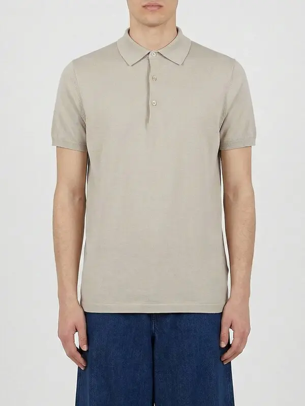 Aspesi Cotton Knit Polo Shirt - Nude