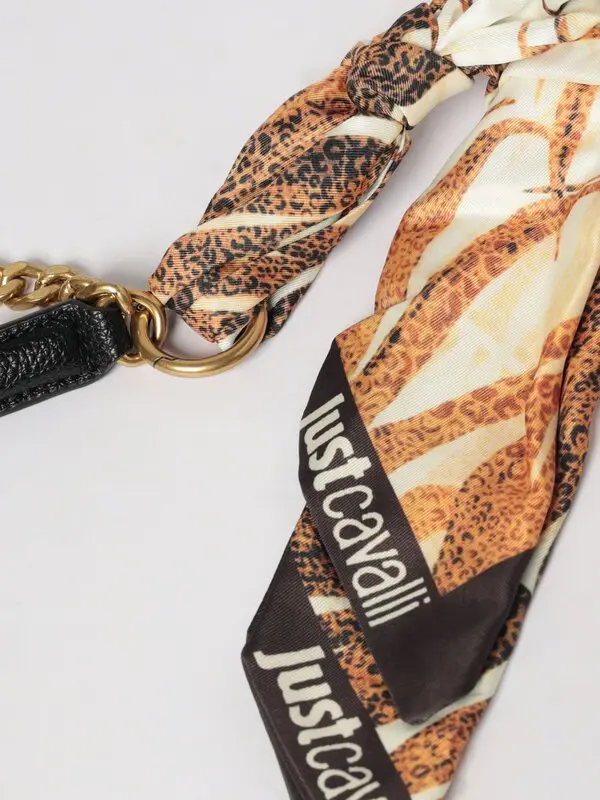Just Cavalli Grained Faux Leather Shoulder Bag