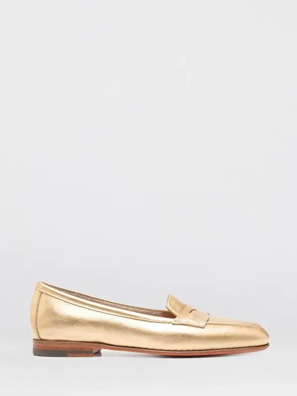 Santoni Laminated Leather Loafers