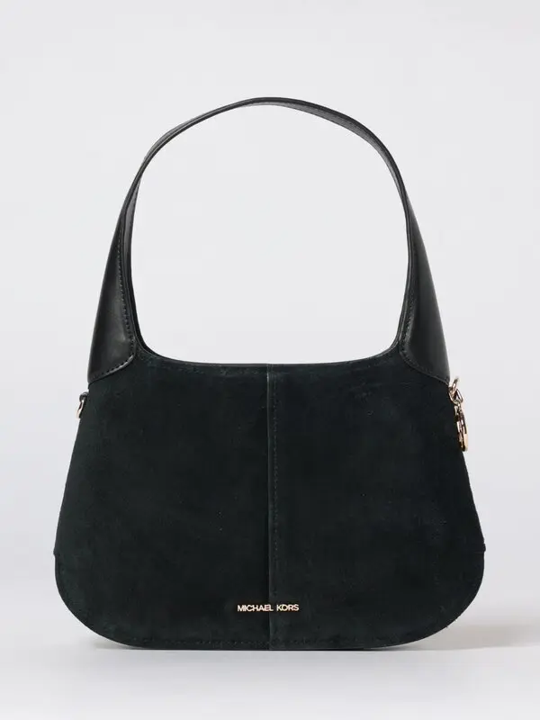 Michael Kors Alice Shoulder Bag In Suede Calfskin - Black