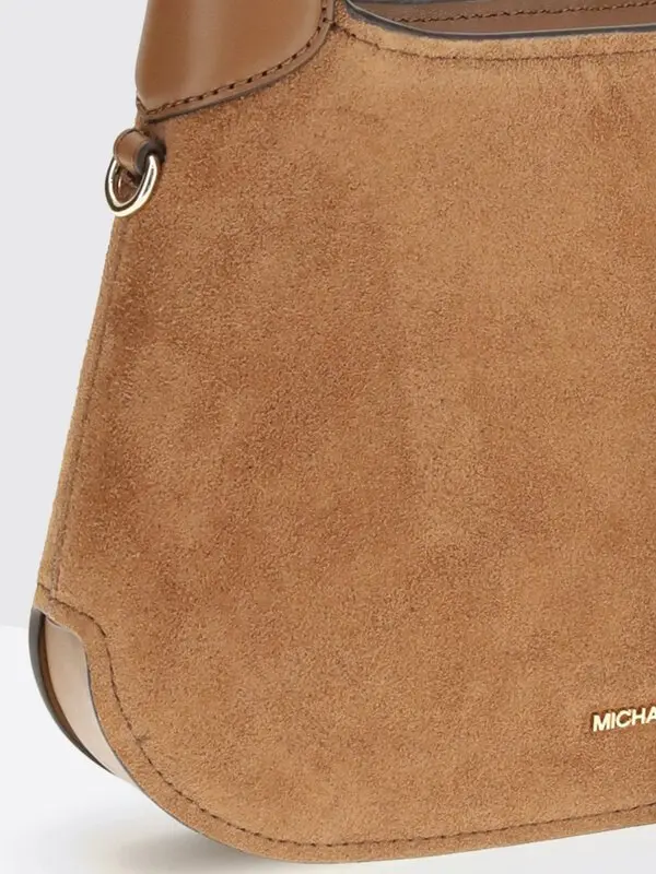 Michael Kors Alice Shoulder Bag In Suede Calfskin - Brown