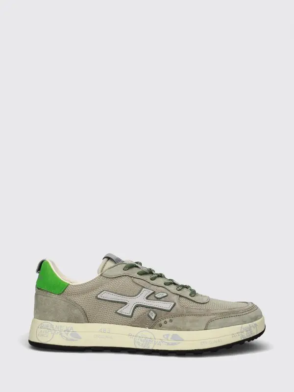 Premiata Nous Suede And Mesh Sneakers