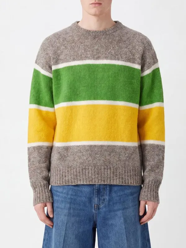 JW Anderson Striped Lambswool Relaxed Fit Sweater