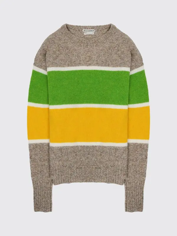 JW Anderson Striped Lambswool Relaxed Fit Sweater