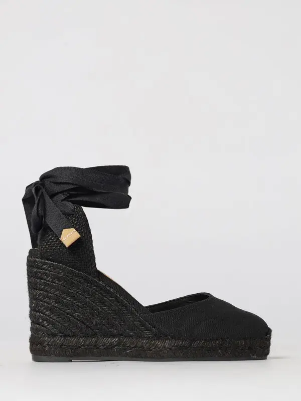 CastaÑer Carina Cotton Canvas Espadrilles - Black