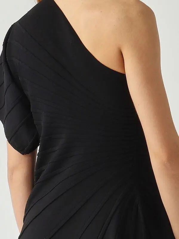 Liviana Conti Asymmetrical One-shoulder Midi Dress