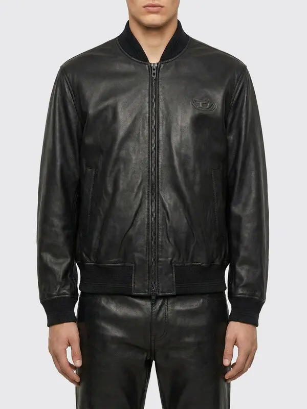 DIESEL® Leather Bomber Jacket