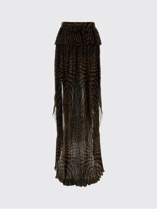 Blumarine Printed Viscose Asymmetric Skirt