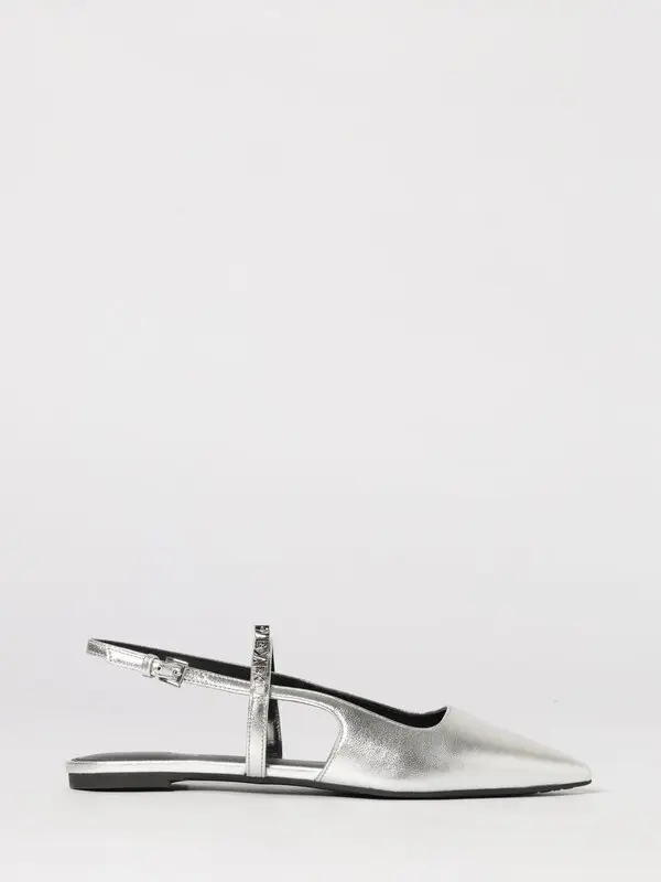 Michael Kors Dina Flex Laminated Leather Slingback Ballerinas