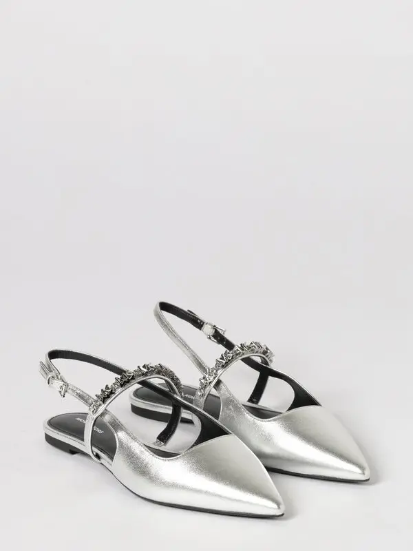 Michael Kors Dina Flex Laminated Leather Slingback Ballerinas