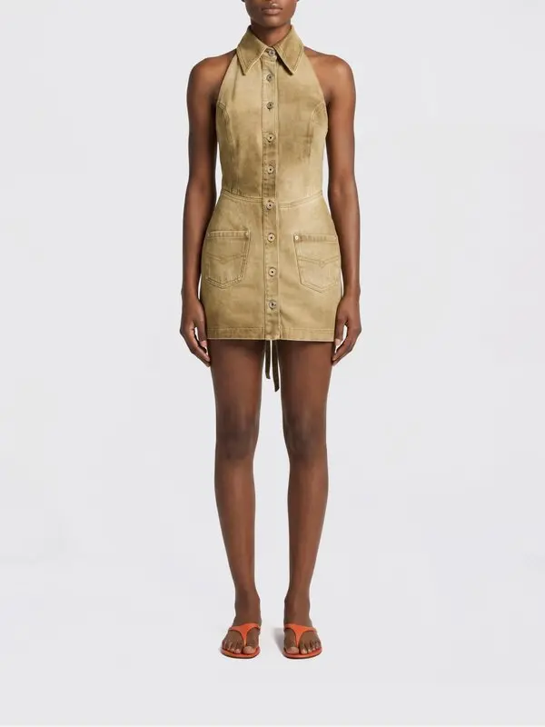 Blumarine Cotton Denim Mini Dress