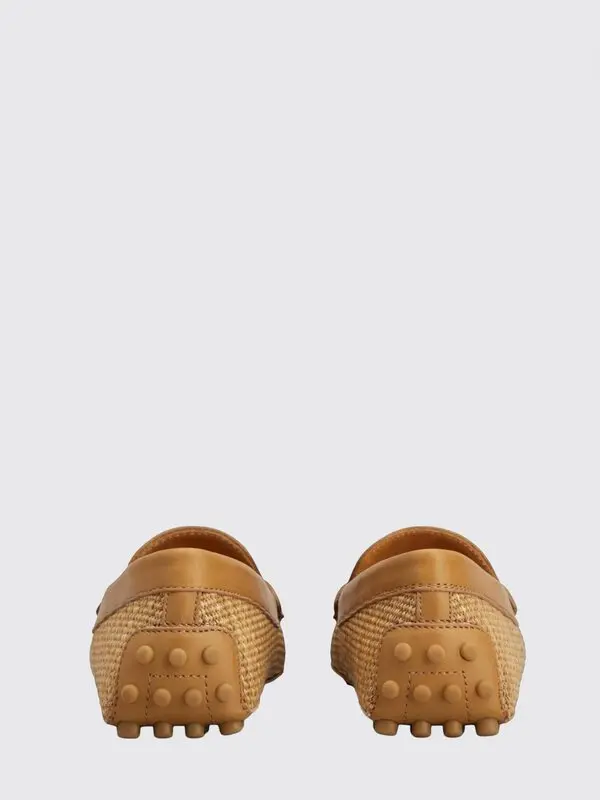 TOD'S Driver Loafers In Raffia And Leather