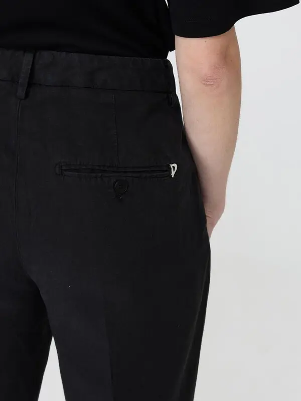 DONDUP Cotton Blend Cropped Fit Trousers