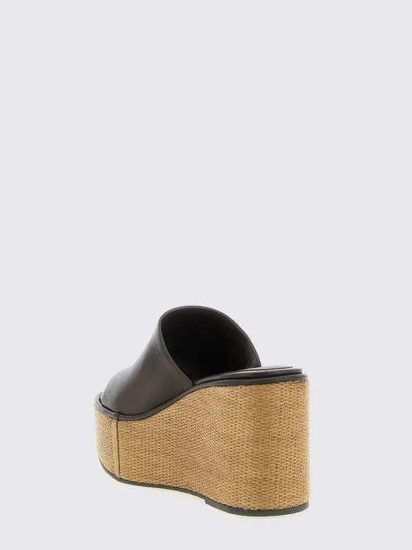 Brunello Cucinelli Leather Wedge Sandals