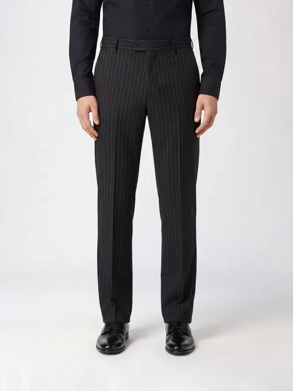 Philipp Plein Slim Fit Pinstripe Tailored Cotton Trousers