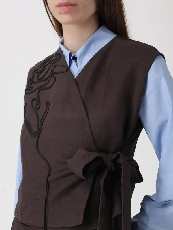 Liviana Conti Embellished Wrap Waistcoat
