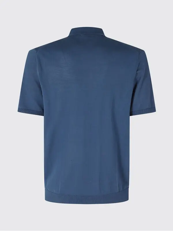 ROBERTO COLLINA Knit Polo Shirt - Blue
