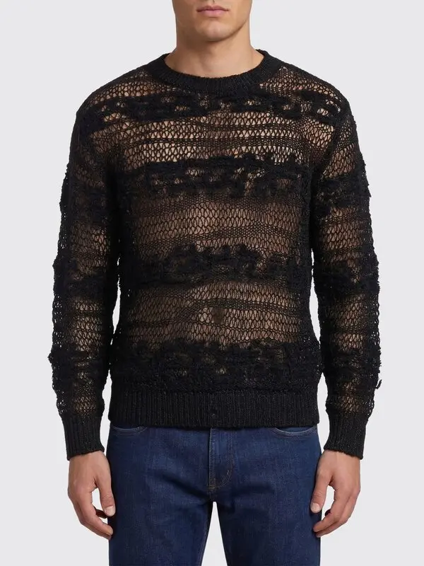 Yohji Yamamoto Cotton And Linen Mesh Pullover
