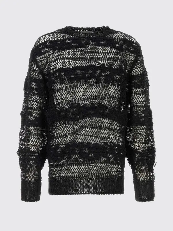 Yohji Yamamoto Cotton And Linen Mesh Pullover