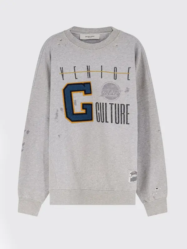 GOLDEN GOOSE Cotton Crew Neck Sweatshirt With Logo